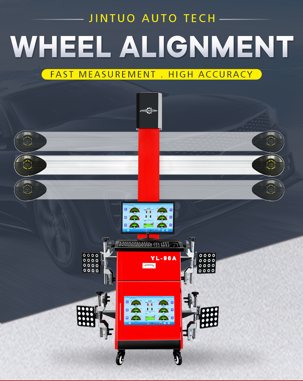 Jintuo HD Automatic Lifting Tracking Wheel Alignment Machine from China ...